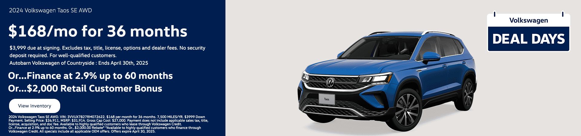 The Autobarn Volkswagen of Countryside | VW Dealer serving Chicago, IL