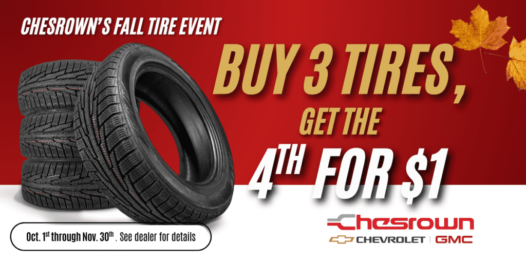 GM Tire Sale Delaware OH | Buy 3 Tires, Get 1 for $1 – Chesrown ...