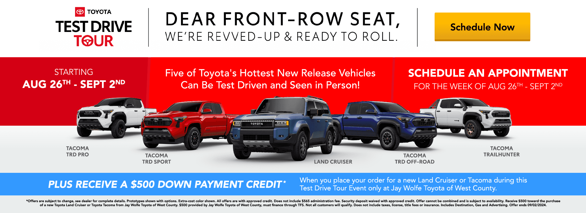Join us for the Toyota Test Drive Tour! | Jay Wolfe Toyota of West County
