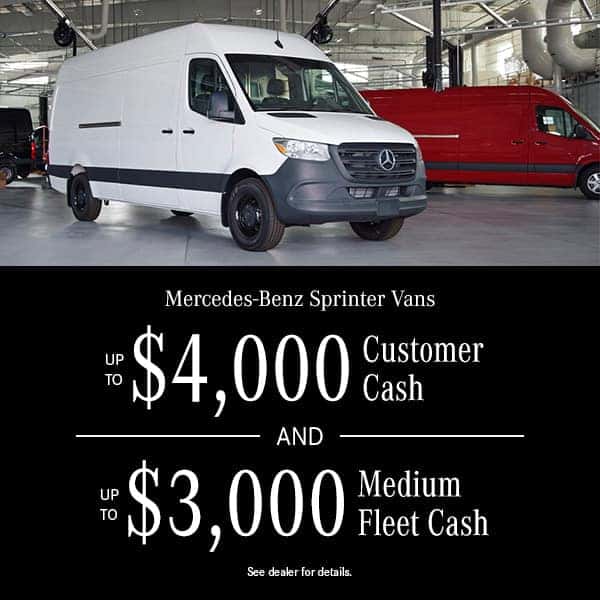 Current Medium Fleet Incentives on Vans | Mercedes-Benz of Smithtown