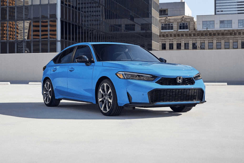 Blue Civic Hatchback